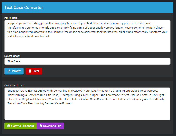 Free Text Case Converter Online Tool - Convert Uppercase to Lowercase